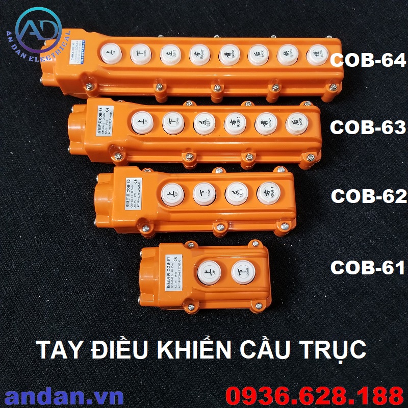 Tay điều khiển cẩu trục COB-63, 6 nút UP - DOWN - LEFT - RIGHT - FRONT ...